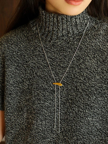 925 Sterling Silver Adjustable Pull-Chain Necklace Minimalist ...
