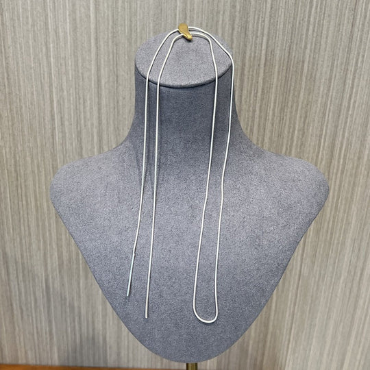 925 Sterling Silver Adjustable Pull-Chain Necklace Minimalist ...