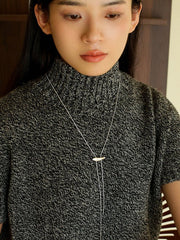 925 Sterling Silver Adjustable Pull-Chain Necklace Minimalist ...