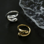 Handmade Gold Rings for Women Men Water Drop Adjustable Open Band Rings ...