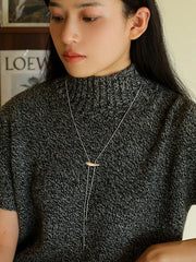 925 Sterling Silver Adjustable Pull-Chain Necklace Minimalist ...